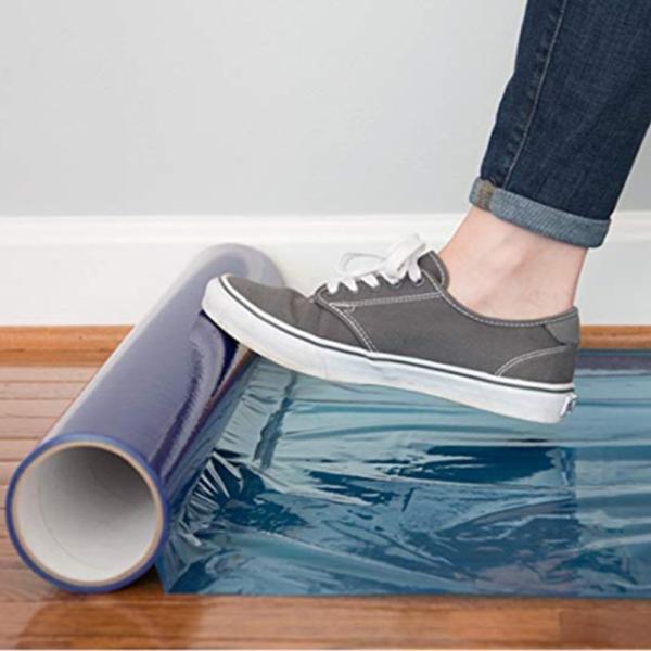 Quality Anti Scratch PE Blue Color Hardwood Floor Protective Plastic Film Hard Surface for sale