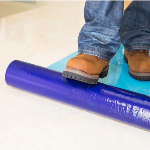 Quality Anti Scratch PE Blue Color Hardwood Floor Protective Plastic Film Hard Surface for sale