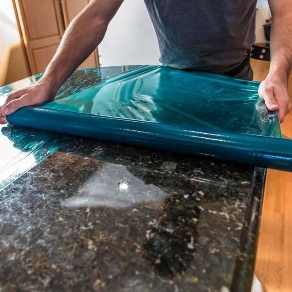 Quality PE Anti Scratch Countertop Protection Film Quartz Slab Surface Protective Film for sale