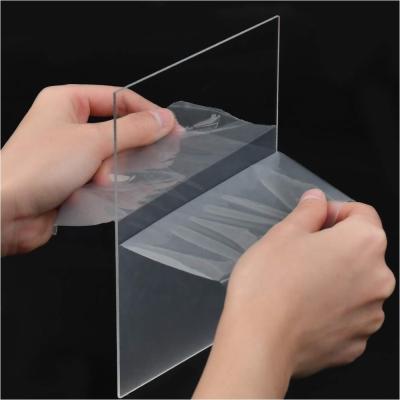 China 40mic 50mic 60mic Thickness Self Adhesive PE Protective Film For Plexi Glass Surface for sale