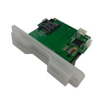 China Manual Insert 60mA RS232 Semi Transparent Bezel IC Card Reader for sale