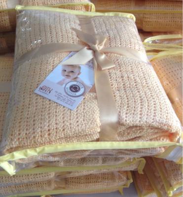 China 100% Cotton Baby Thermal Blankets,Baby Cellular blankets,Leno Blankets for sale