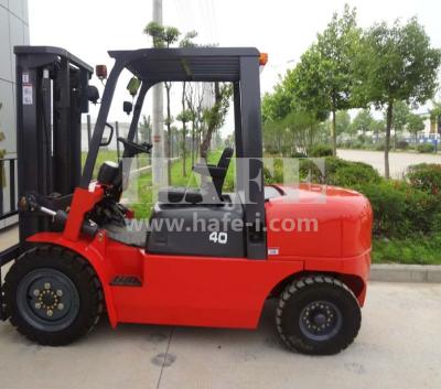 China 2stage 3m full free container mast 4t diesel forklift with 1070mm fork length and chinese engine for sale