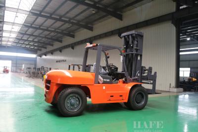 China powerful 3m lifting height10T Diesel forklift with nice price and good performance use in outdoor of  warehouse for sale