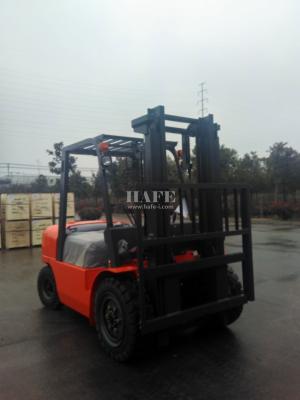 China 4t 2stage 3m full free mast diesel forklift with 1070mm fork length and chinese engine for sale