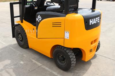 China Compact Environmental protection FB15 1.5t battary forklift zapi/curtis full AC controler 48v/630Ah2stage3m container ma for sale