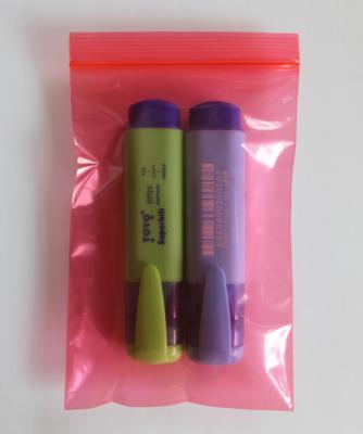 Cina Aria risigillabile d'imballaggio delle borse di colore della serratura di plastica antistatica rosa dello zip strettamente in vendita