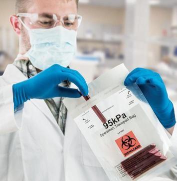 Cina Borse richiudibili di trasporto dell'esemplare di rischio biologico con il simbolo Destroyable di rischio biologico in vendita