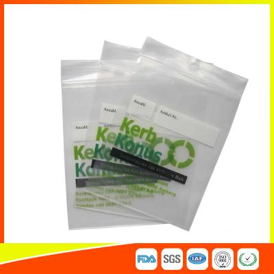 China Bolso transparente de la cerradura de la cremallera del LDPE para las piezas del equipo que empaquetan aduana impreso en venta