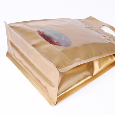 China Goldfarbstehen öko--friemdly Plastikreißverschluss-Tasche oben wasserdichte Taschen mit Reißverschluss zu verkaufen