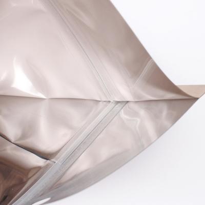 China Goldfarbstehen öko--friemdly Plastikreißverschluss-Tasche oben wasserdichte Taschen mit Reißverschluss zu verkaufen
