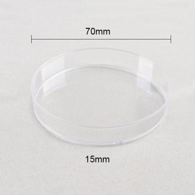Cina Capsule di Petri di plastica della coltura cellulare batterica di 70mm con i piatti della coltura dei coperchi in vendita