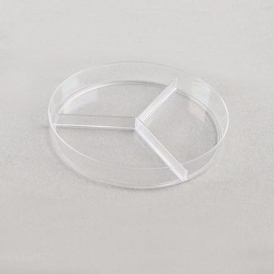 Cina Piastra di Petri in plastica per coltura batterica a 3 scomparti con coperchio per coltura in vendita