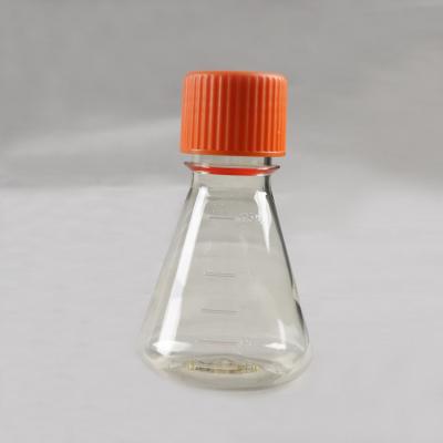 China 125ml mecanografía de uso plástico del laboratorio del casquillo del respiradero del frasco de Erlenmeyer del policarbonato en venta