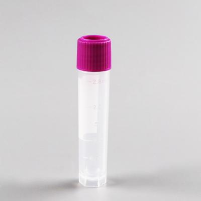 China almacenamiento micro de congelación estéril Cryovials de la muestra 2.8ml con el tapón de tuerca de la junta en venta