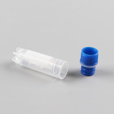 China El casquillo criogénico libre de los frascos del pirógeno de la ARNasa de la ADNasa inserta 1.8ml en venta