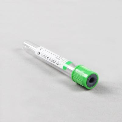 Cina Metropolitana eliminabile della raccolta del sangue di vuoto dell'eparina del litio del cappuccio di verde di iso del CE con la spina di gomma in vendita
