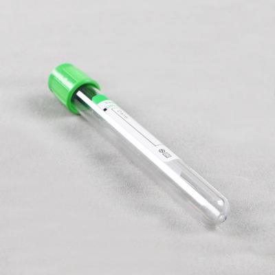 Cina Metropolitana eliminabile della raccolta del sangue di vuoto dell'eparina del litio del cappuccio di verde di iso del CE con la spina di gomma in vendita
