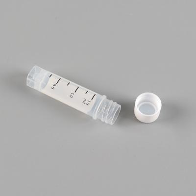 China tubo de prueba externo de la muestra del almacenamiento criogénico del hilo de la falda de la cerradura del uno mismo de los frascos del almacenamiento criogénico 1.5ml en venta