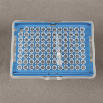 China High Accuracy Medical Transfer 200ul Conductive Pipette Tips Clear Hanging Automation Tips With Without Filter for sale