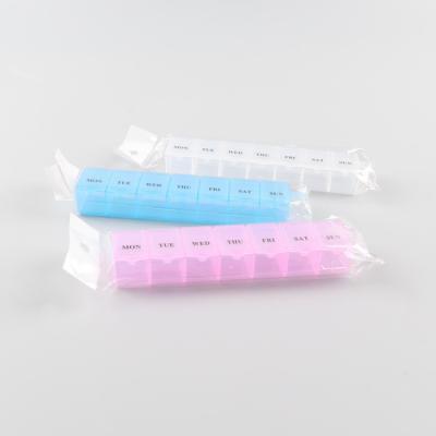 Cina Farmacia di plastica lunga della scatola della pillola del portatile dei pp con il cappello in vendita