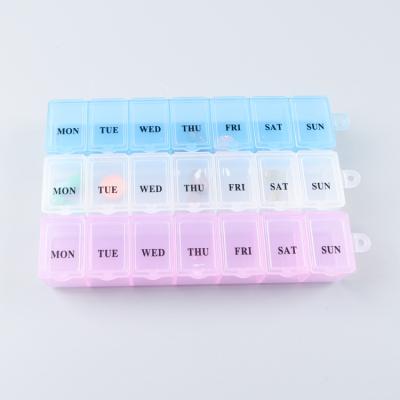 Cina Scatola della pillola di Mini Portable Plastic Pill Organizer per uso di viaggio e quotidiano in vendita