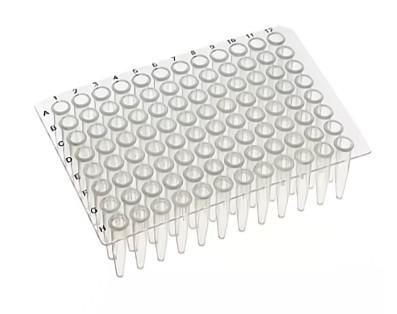 China Medical Grade Polypropylene 96 Well 0.2 Ml Half Skirt PCR Plate With Black Number for sale