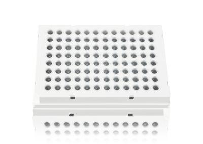 China 100 Ul Full Skirted White PCR Plates With Transparent Tubes Disposable Plastic Plates for sale