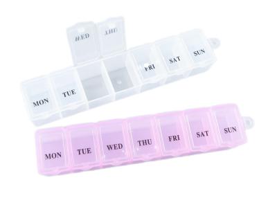 China Tapa semanal colorida de Box With Clear del organizador de la píldora de los PP for sale