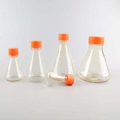 China Laboratory Plastic Flask High Efficiency Erlenmeyer Flasks Vent Cap Filter Cap for sale