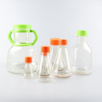 China Frascos cónicos de Erlenmeyer de los frascos de los materiales consumibles plásticos del laboratorio para el cultivo celular en venta