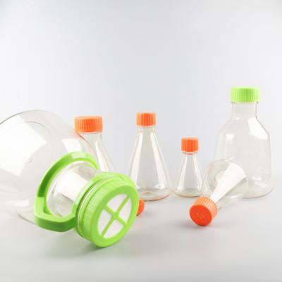 China Frascos cónicos de Erlenmeyer de los frascos de los materiales consumibles plásticos del laboratorio para el cultivo celular en venta