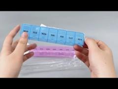 AM PM Weekly 7 Days Portable Plastic Split Pill Box