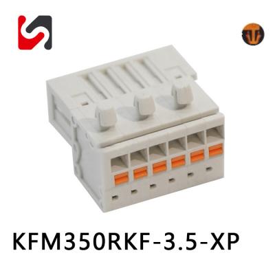Cina SHANYE BRAND KFM350RKF-3.5 300V buon prezzo 3.5mm blocchi terminali con spina maschile fornitore femminile in vendita
