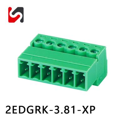 Cina SHANYE BRAND 2EDGRK-3.81 3.81 mm di passo connettori di schede di pcb innescabili maschio femmina 2p-24p in vendita