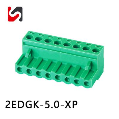 Cina 2EDGK-5.0 300V 5.0MM passo maschio femmina verde blocchi terminali in fiocco prezzo competitivo in vendita