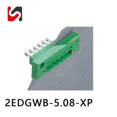 Cina 2EDGWB-5.08 300V Tramite parete Blocchi terminali con flang 2p-24p in vendita
