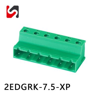 Cina SHANYE BRAND 2EDGRK-7.5 7.5mm 2p-24p passo connettori di schede di pcb connessi da filo a filo maschio femmina in vendita