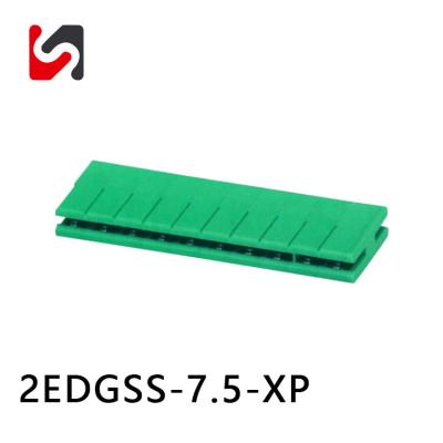 China SHANYE BRAND 2EDGSS-7.5 300V Modelo mais recente recomendo 7.5MM pitch Phoenix blocos terminais pluggable à venda