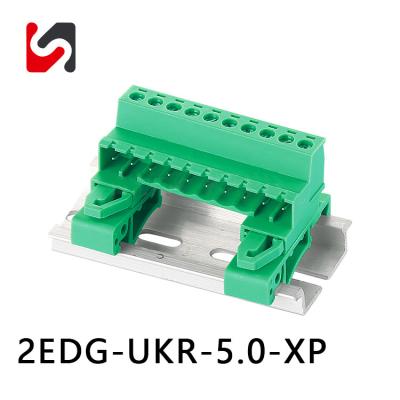 Cina 5.0mm Pitch Phoenix Collabile 300V Raccomandazione Din Rail Terminal Blocks in vendita