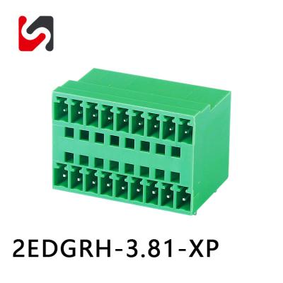 China SHANYE BRAND 2EDGRH-3.81 3.81mm Phoenix conector de bloco de terminal ligável masculino para PCB à venda