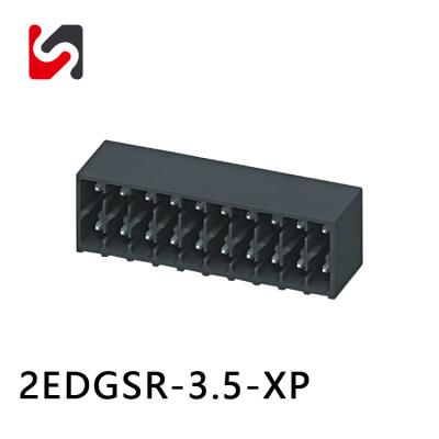 China SHANYE BRAND 2EDGSR-3.5 300V 3.5mm 2P-24 dupla fileira fênix bloco de terminais pluggable masculino e feminino feito na China à venda