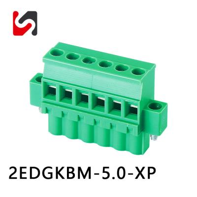 Cina 2EDGKBM-5.0 300V 5.0MM passo maschio femmina verde blocchi terminali in fiocco con prezzo migliore in vendita