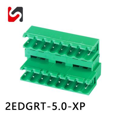 Cina SHANYE BRAND 2EDGRT-5.0 5.0mm di passo vendita a caldo blocchi terminali innescabili maschio femmina per pcb made in China in vendita