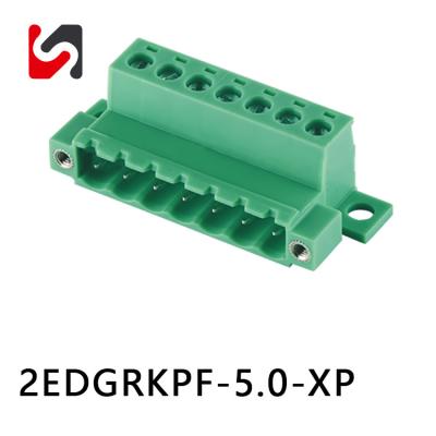 Китай SHANYE BRAND 2EDGRKPF-5.0 5,0 мм проходный подключаемый терминальный блок мужской женский провода к проводу производитель продается