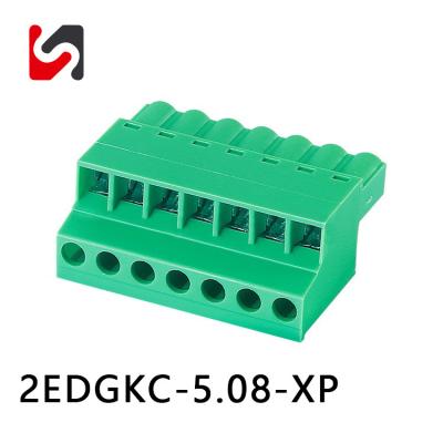 China 2EDGKC-5.08 300V 5.08MM pitch masculino feminino Blocos terminais pluggables para PCB à venda