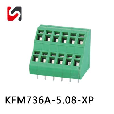 中国 KFM736A 5.08mm ピッチ フェニックス PCB スプリングターミナルブロックコネクタサプライヤー 販売のため