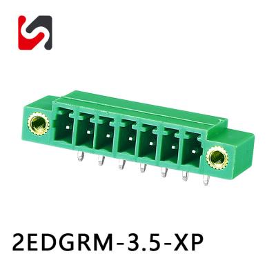China SHANYE BRAND 2EDGRM-3..5 3,5 mm de altura bloque de terminais conectavel masculino feminino com flange à venda