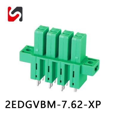 China SHANYE BRAND 2EDGVBM-7.62 600V venda a quente 7.62MM conectores de tipo PCB Phoenix com flange para conectar fio à venda