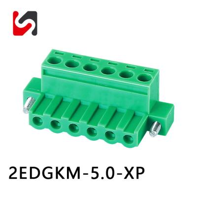 China SHANYE BRAND 2EDGKM-5.0 300V bloco de terminais embutidos 5.08mm à venda